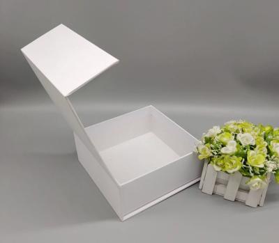 China Custom Rigid Magnetic Gift Boxes With Insert Flip Top Square Rectangle Book Style Packaging for sale