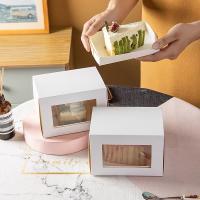 China Baking Square Packaging Box Cake Sushi Biscuit Donut Packaging Box for sale