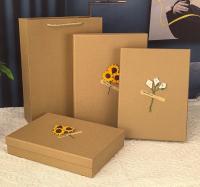 China Custom Large Kraft Paper Gift Box For Clothing Scarf  Birthday Packaging Box With Lid Simple Design With Custom Logo for sale