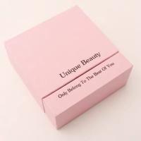 China Pull-Out Hot Stamping Gift Box Drawer Box Grain Texture Earring Jewelry Box for sale