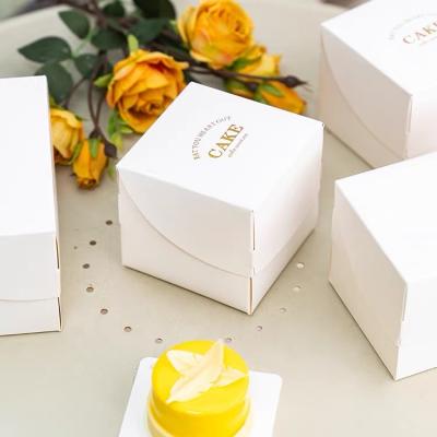 China Nordic Minimalist Dessert White Dessert Box For Cake Candle Gift Paper Box for sale