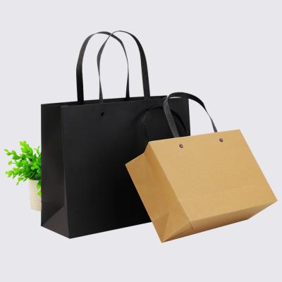 China Minimalist Kraft Solid Color Paper Shopping Bags for Retail Gifts Branding for sale