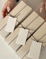China Custom Logo Kraft Gift Boxes With Tag Simple Packaging For Events Products for sale