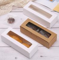China Custom Kraft Paper Window Boxes For Macarons Pastries Flip Top Design for sale