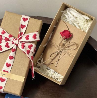 China Creative Surprise Kraft Paper Gift Box with Envelope Ideal for Valentine's Day Birthday Love Confessions for sale