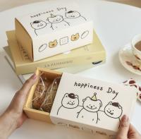 China Custom Cute Drawer Gift Box For Cookies Scones Candy Empty Bakery Packaging Box For Gift Giving for sale