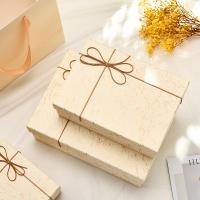 China Exquisite Birthday Gift Packaging Box With Lid And Bowknot Perfume Scarf Gift Box for sale