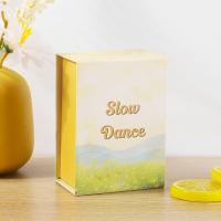 China Custom Yellow Magnetic Flip Top Gift Box Luxury Perfume Birthday Keychain Packaging for sale
