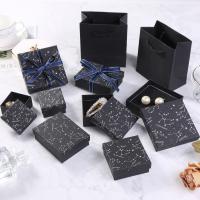 China Elegant Black Constellation Jewelry Gift Box Hot Stamped Zodiac Design for Rings Earrings Necklaces for sale