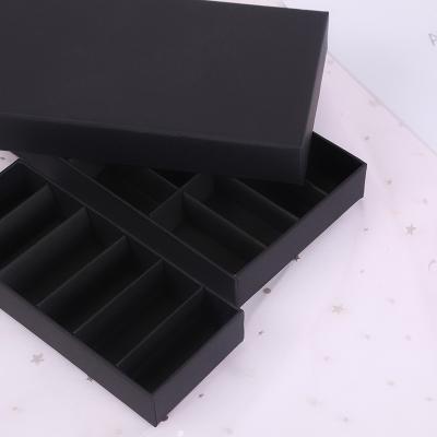 China Black Top And Bottom Cover Essential Oil Packaging Box Cosmetic Box Can Print LOGO for sale