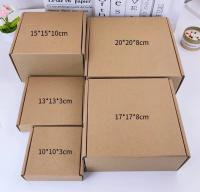 China Custom Thick Kraft Shipping Box Square Corrugated Box For Mug Gift Packaging for sale