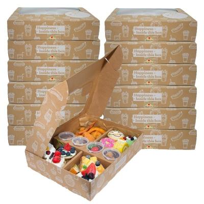 China Eco Friendly Window Gift Box Picnic Hamper Snack Platter With Donuts Fruits Pastries Burgers Afternoon Tea Set for sale
