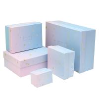 China Gradient Gift Box Set Luxury Cosmetic Perfume Packaging With Gold Stars for sale