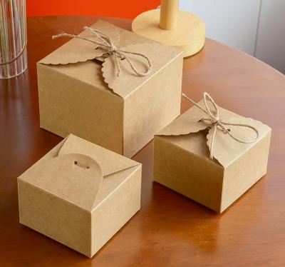 China Eco Friendly Square Kraft Gift Boxes For Baked Goods Candies And More for sale