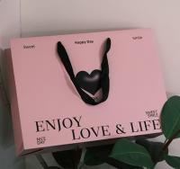 China Custom Pink Paper Tote Bags for Fashion Brands for sale