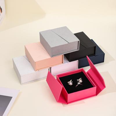 China Dual Magnetic Jewelry Box with PE Film Suspension for Necklaces for sale