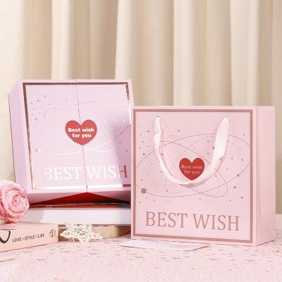 China Luxury Double Opening Cosmetic Gift Box with Gold Foil Design for sale