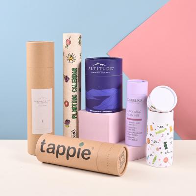 China Custom Printed Kraft Paper Tubes for Essential Oil & Wine Packaging for sale