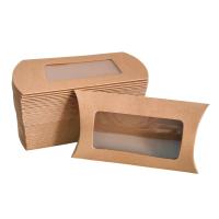China Kraft Black White Pillow Window Gift Box Set for Candy Packaging for sale
