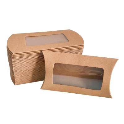 China Kraft Black White Pillow Window Gift Box Set for Candy Packaging for sale