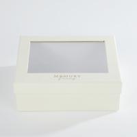 China Luxury Wedding Favor Box with Clear Window Sky Earth Lid for sale