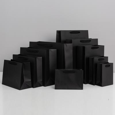 China Black Waterproof Matte Gift Bags for Clothing Stores for sale