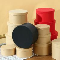 China Custom Round Kraft Paper Gift Box for Cosmetics Packaging for sale