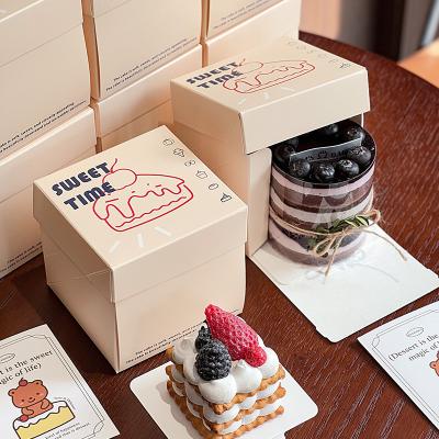 China Custom Kraft Paper Cake Box Food Grade Recyclable Packaging for sale