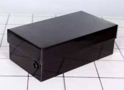 China Custom Black White Kraft Corrugated Shoe Boxes with Logo for sale
