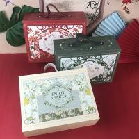 China Custom Luxury Floral Gift Box Rigid Cardboard Wedding Favors for sale