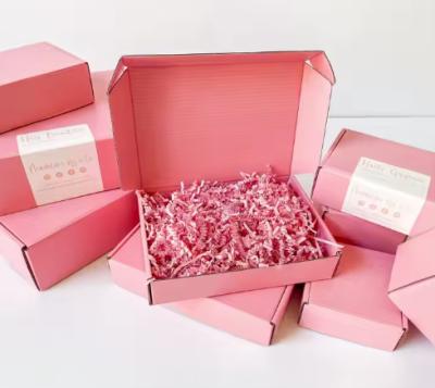 China Custom Pink Corrugated Cosmetic Mailer Boxes for Beauty Products for sale