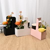 China Custom Kraft Paper Gift Box for Flowers or Coffee Takeaway for sale