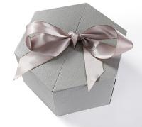 China Custom Hexagonal Jewelry Gift Box with Satin Lining for sale