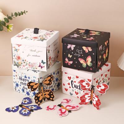 China Custom 3D Butterfly Folding Gift Box for Birthdays Weddings for sale
