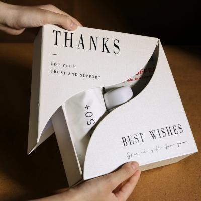 China Customizable White Cardboard Gift Box with Matt or Glossy Finish for sale