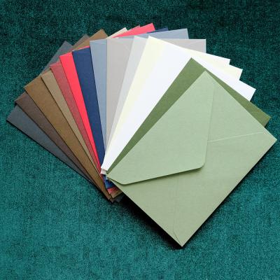 China Pure Color Retro Simple Multi-Color Kraft Paper Greeting Card Invitation Envelope Storage Envelope for sale
