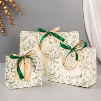 China Paper Bag Gift Bag High-End Retro Color Bow Handbag Gift Packaging Bag Clothing Gift Bag Candy Gift Bag for sale