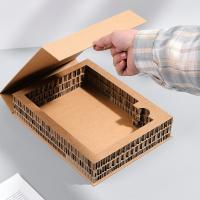 China Honeycomb Book Shaped Gift Box Premium Magnetic Flip Top Packaging Eco Friendly Recycled Paper for sale
