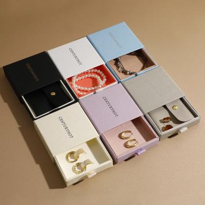 China Jewelry Packaging Box Pull-Out Jewelry Box Necklace Earring Packaging Box Exquisite Jewelry Drawer Box for sale