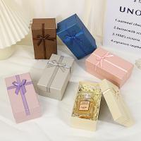 China Elegant Gift Box Set Long Rectangular Satin Bow Packaging Wedding Engagement Favors Luxury Perfume Boxes for sale