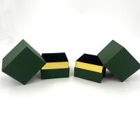 China Emerald Square Candle Box Premium Green Hinged Packaging With Gold Trim Custom Logo Printing for sale