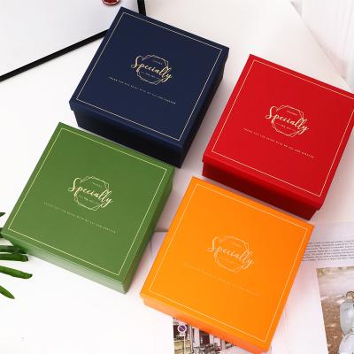 China Square Gift Box Gift Packaging Box Lipstick Perfume Scarf Box Kraft Paper Box for sale