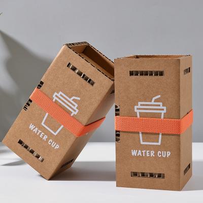 China Eco Packaging Premium Corrugated Box For Coffee Ceramic Cups Candles Custom Branding for sale