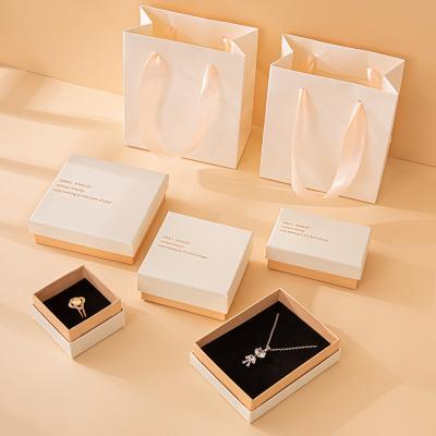 China Valentine's Day Jewelry Packaging Boxes Fashionable Hot Stamped Logo Gift Necklaces Accessories for sale