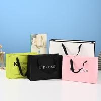 China Thickened White Cardboard Handbags Customized Souvenir Bags Clothing Store Holiday Gift Bags for sale