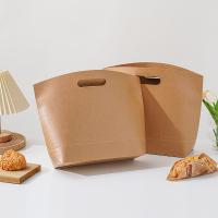 China Kraft Paper Bag Bread Baking Packaging Bag Takeaway Thickened Packaging Bag Can Be Customized Logo for sale