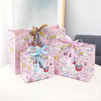 China Cute Gift Bag Cartoon Gift Bag Children'S Packaging Bag Unicorn Animal Handbag Paper Bag for sale