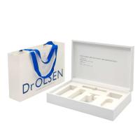 China Custom Logo Cosmetics Packaging Cardboard Luxury Skincare Magnetic Gift Box With Ribbon for sale