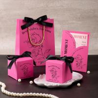 China Rose Elegance Wedding Collection Premium Chinese Style Candy Box Invitation Set for sale
