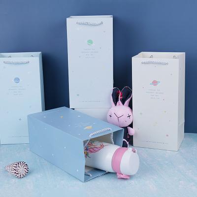 China Galactic Cherish Thermos Gift Bag Set Cosmic Planet Print Packaging Beverage Romantic Universe Theme for sale